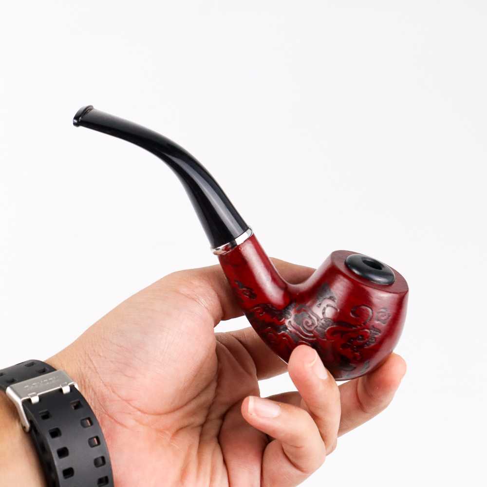Jual Pipa Rokok Kayu Ukiran Klasik / Cigarette Kretek Filter Desain ...