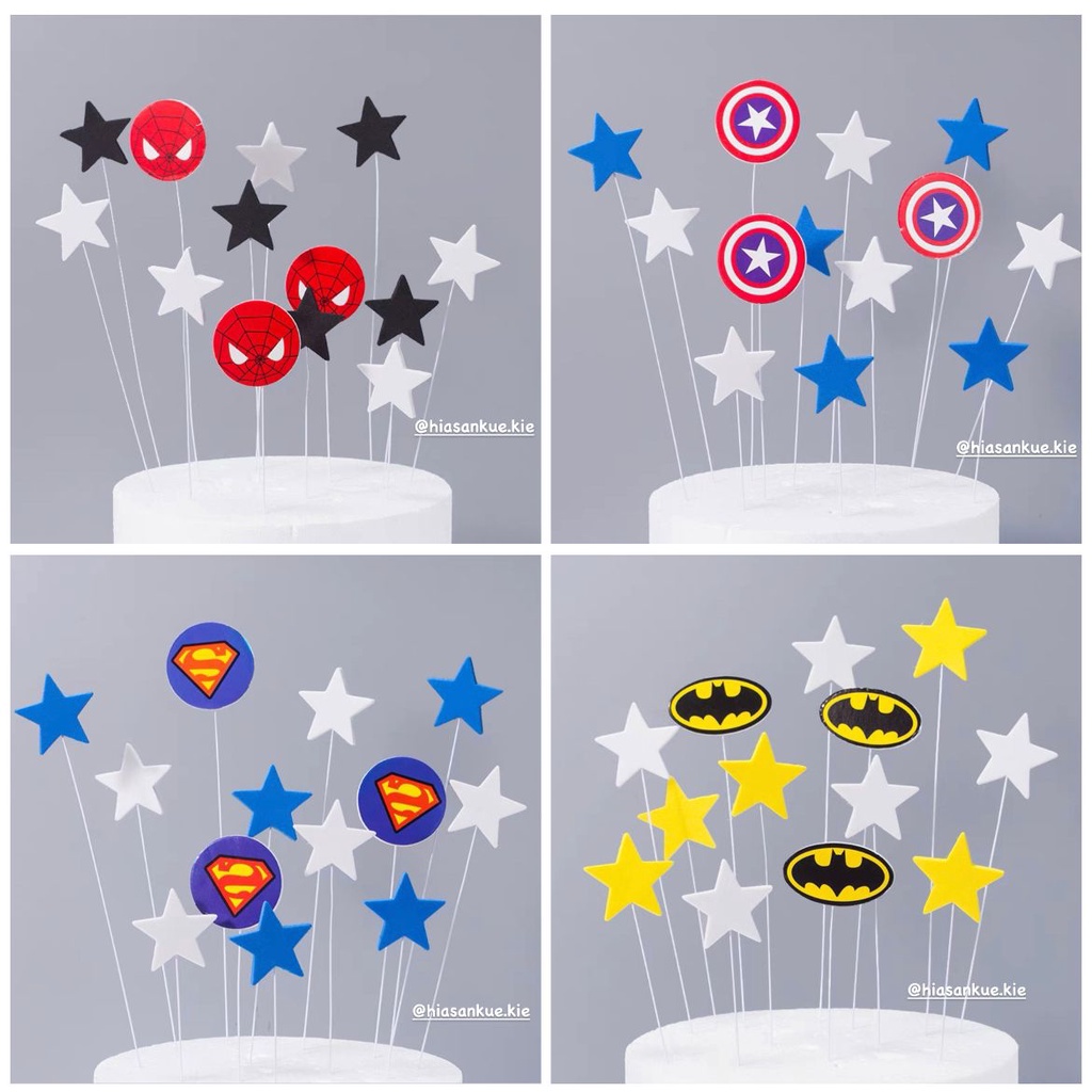 Jual Topper Cake Happy Birthday Hiasan Kue Ulang Tahun Avengers Captain ...