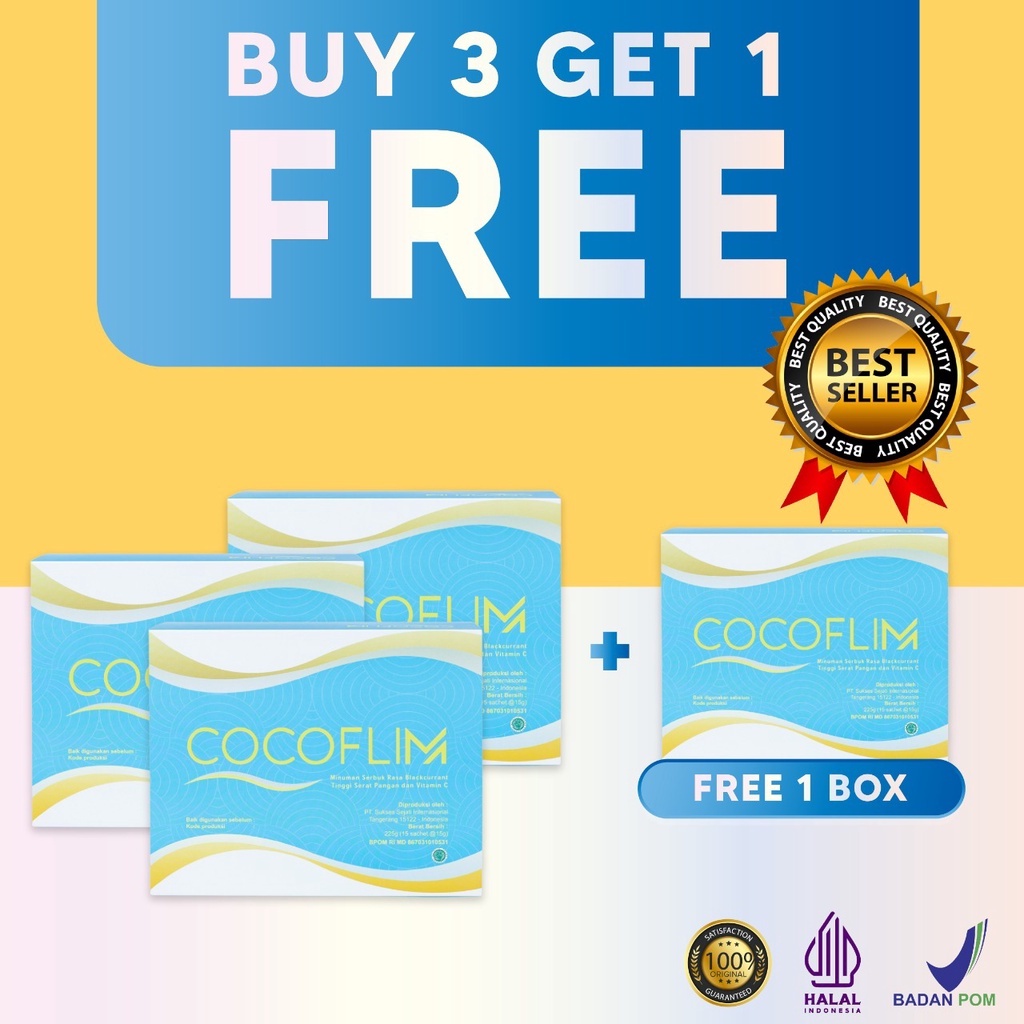 Jual Cocoflim Fiber 3 Box FREE 1 BOX Paket Harga Saudara isi 60 SACHET ...