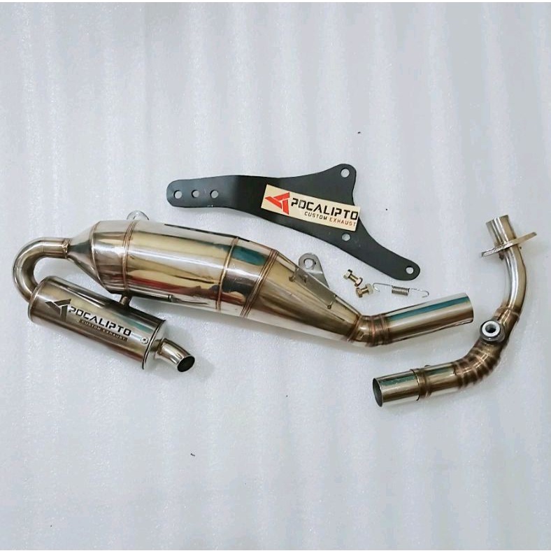 Jual Knalpot vespa matic custom model Udang stainless | Shopee Indonesia