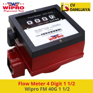 Jual Flow meter Flowmeter 4 digit Meteran drat 1,5" inch Solar Wipro FM ...