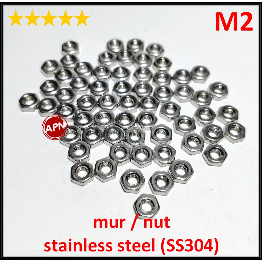 Jual MUR / NUT M2 STAINLESS STEEL | Shopee Indonesia