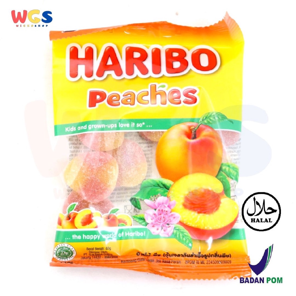Jual Permen Haribo Peaches 80 gr | Shopee Indonesia