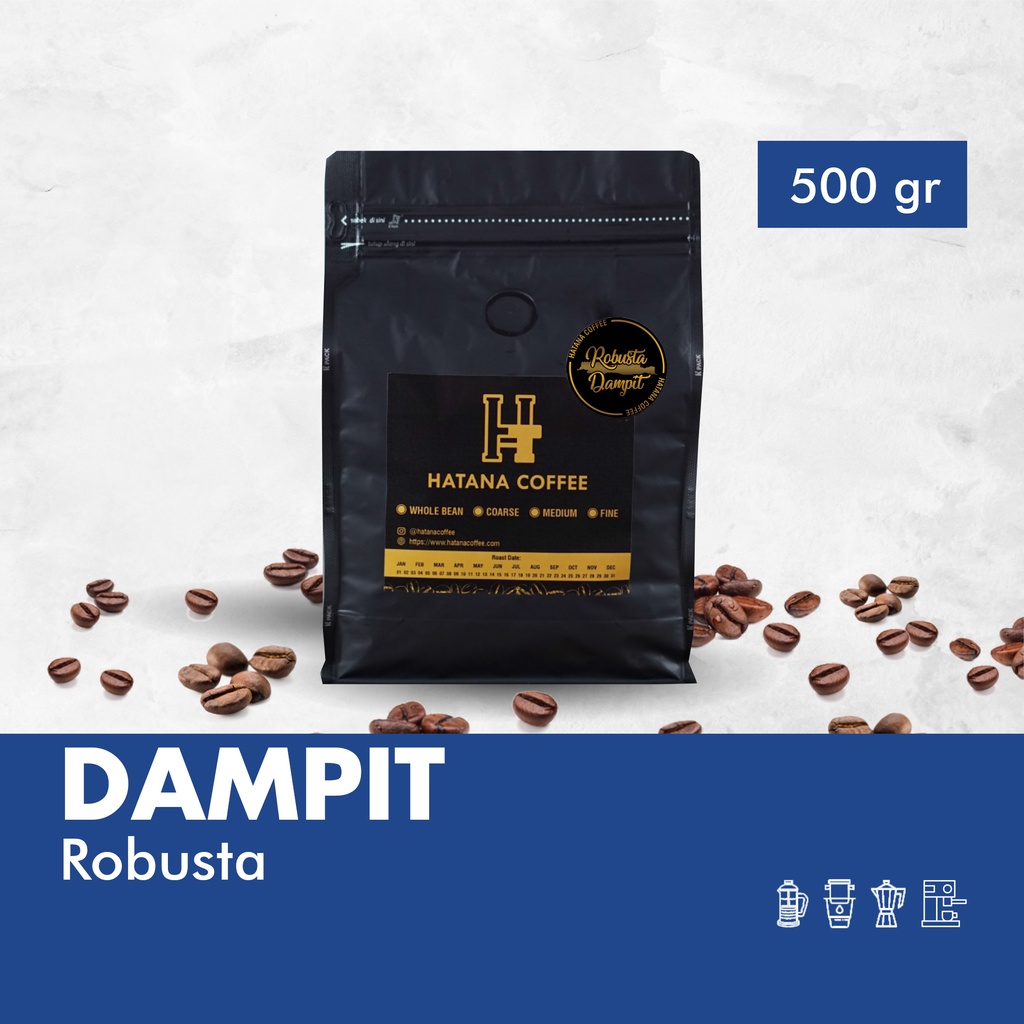 Jual Kopi Robusta Dampit FINE 500 Gram | Hatana Coffee Indonesia|Shopee ...