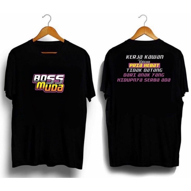 Jual Kaos Baju Bos Muda 03 Pria Hebat | Kaos kata Kata | Tshirt Premium ...
