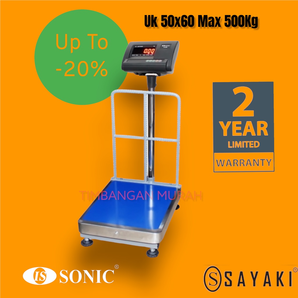 Jual Timbangan Digital / Ekspedisi / Industri / Barang / SAYAKI / SONIC A12E 500 Kg | Shopee ...