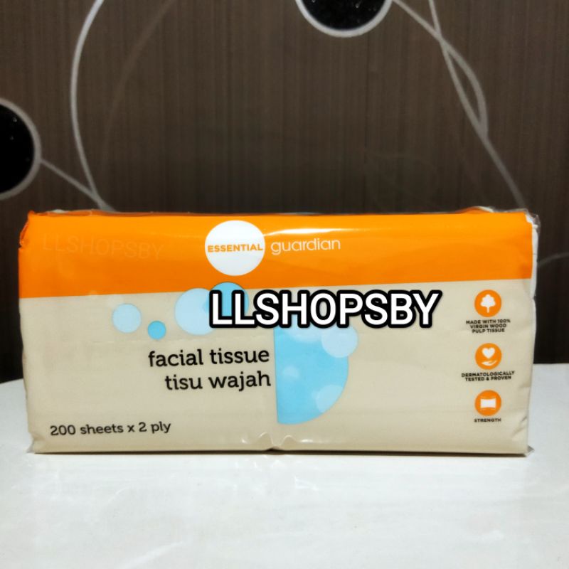 Jual tisu guardian facial tissue tisu wajah 200 sheets 2ply | Shopee Indonesia