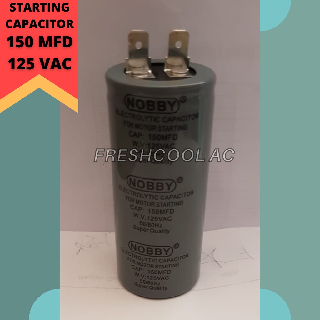 Jual MOTOR STARTING CAPACITOR 150 MFD STARTING KAPASITOR MERK NOBBY 125 ...