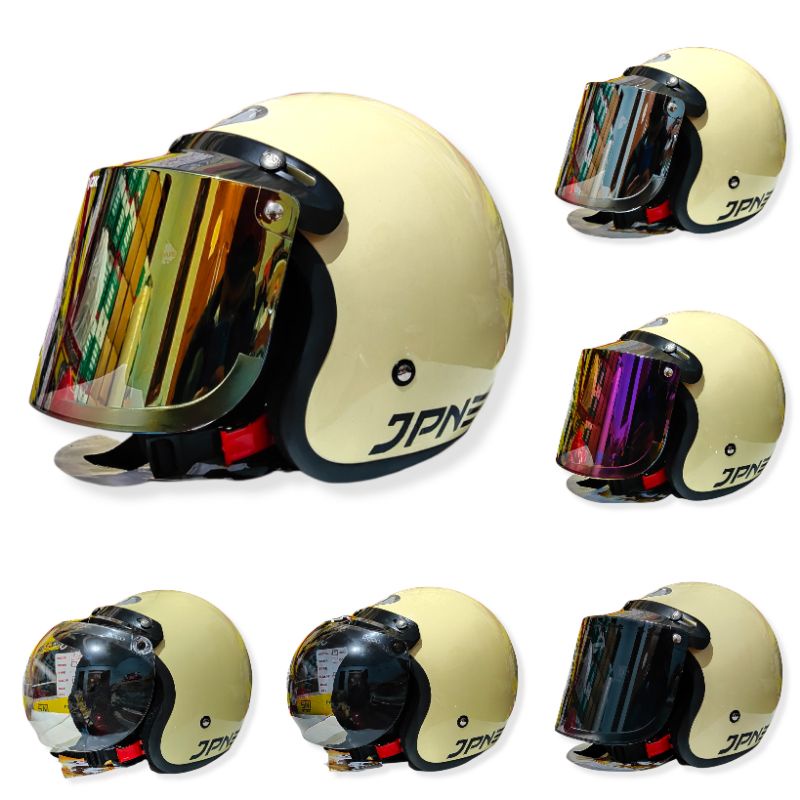 Jual HELM JPN RETRO CREAM GLOSSY | Shopee Indonesia