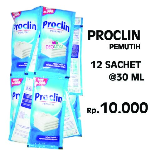 Jual PROCLIN PEMUTIH DISINFECTANT SACHET 30ml x 12 Sachet Indonesia ...