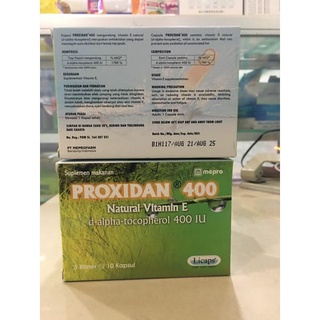 Jual Proxidan 400 iu 1 strip isi 10 caps | Shopee Indonesia