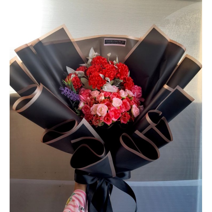 Jual BUKET BUNGA ARTIFICAL | BUCKET BUNGA PLASTIK | BOUQUET FLANEL ...