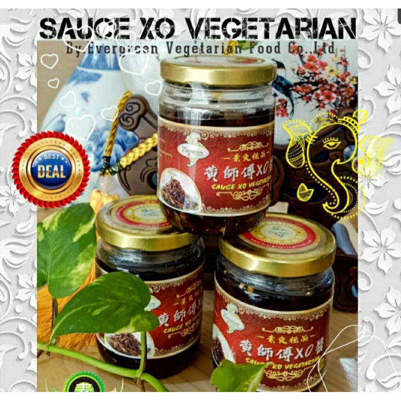 Jual Evergreen Sauce XO Vegetarian 200gr Bumbu Perasa Saus XO Jiang Huang Shi Fu Su Shi Ji ...