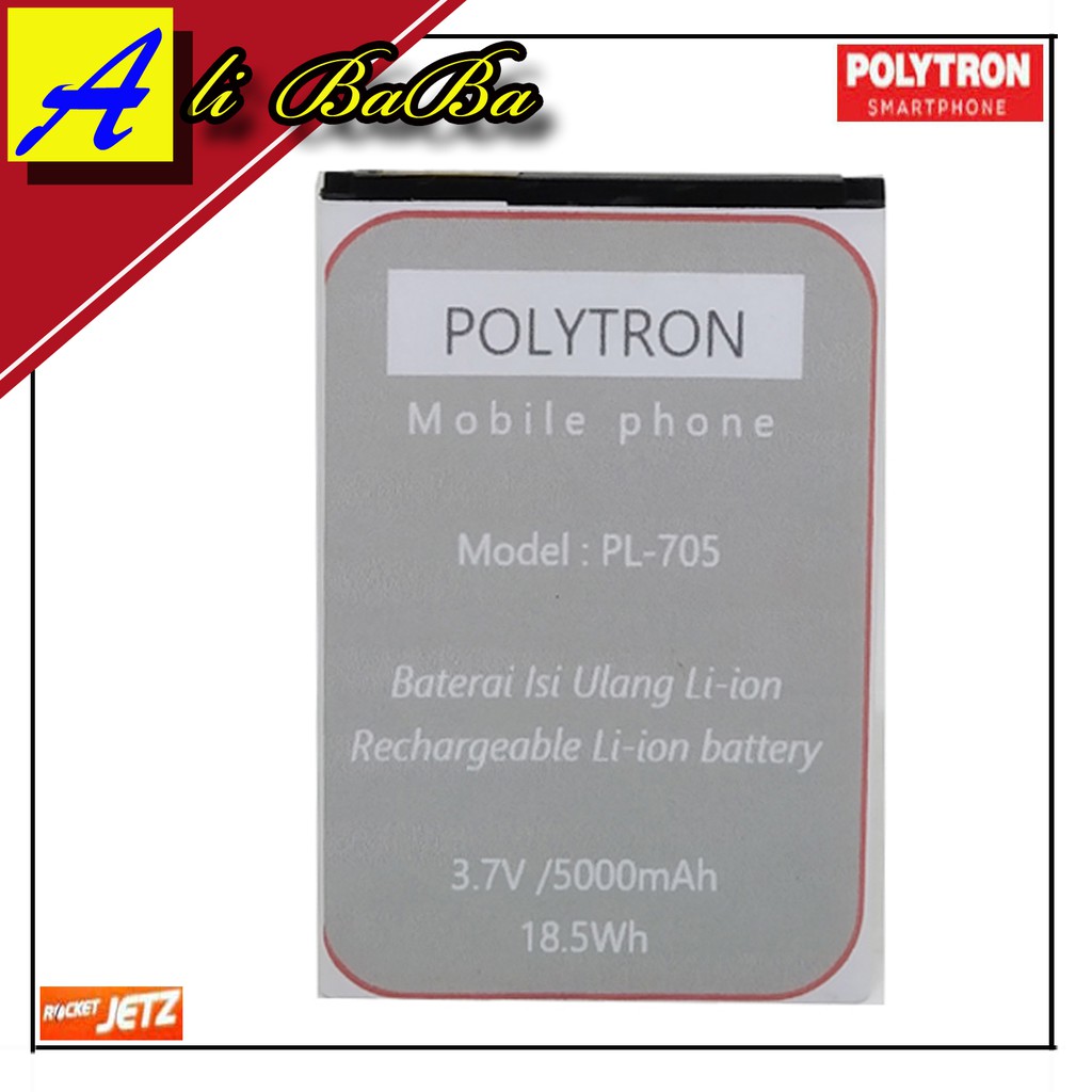Jual Baterai Handphone Polytron Rocket Jetz 4.0 W1400 PL-705 Double ...