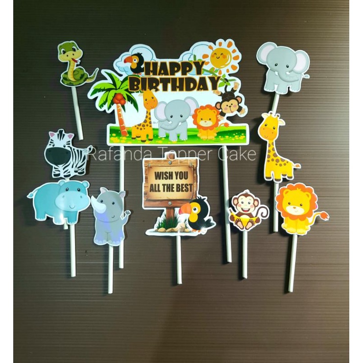 Jual topper kue ultah animal toper ulang tahun binatang hewan | Shopee ...