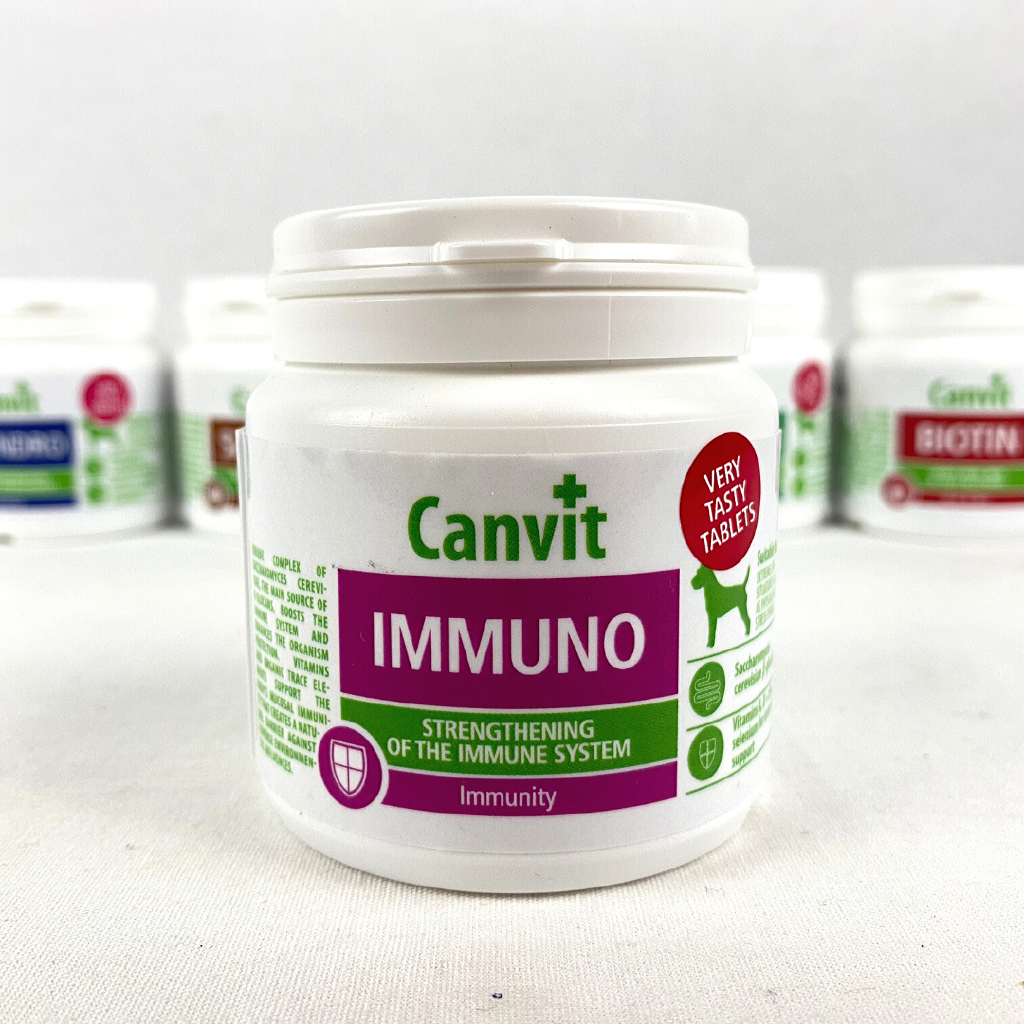 Jual CANVIT Vitamin Daya Tahan Tubuh Anjing IMMUNO for dogs 100g ...
