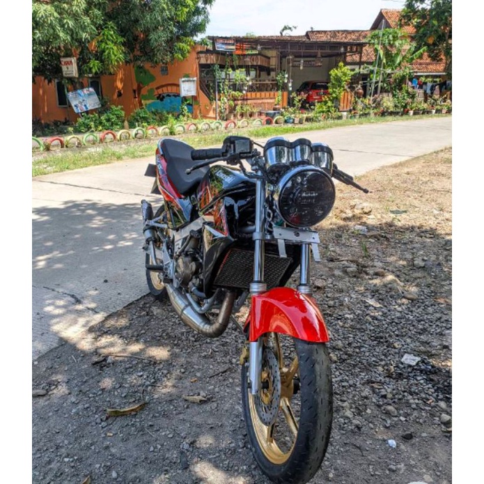 Jual Paket Lampu Depan Bulat Ninja SS R Victor Fullset Lampu Daymaker ...