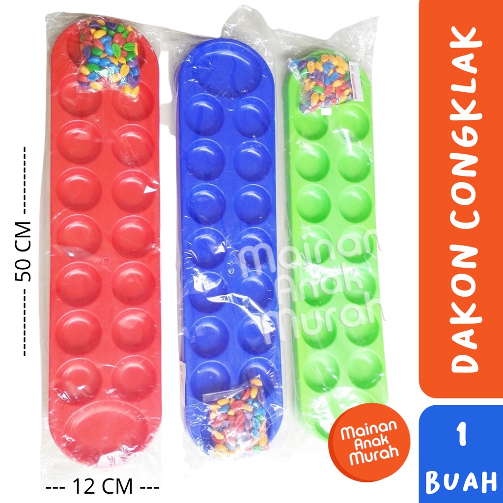 Jual Mainan Anak Tradisional Dakon Congklak Plastik Warna Warni Dengan ...