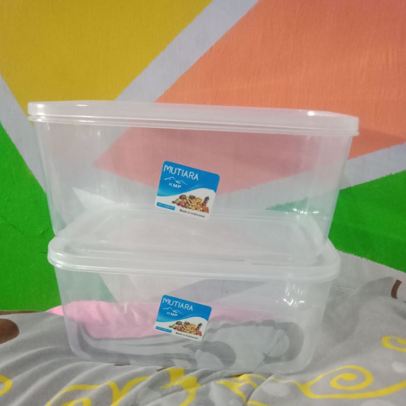 Jual Toples bening / Toples Kotak / Toples Tempat Makanan 1800 ml ...