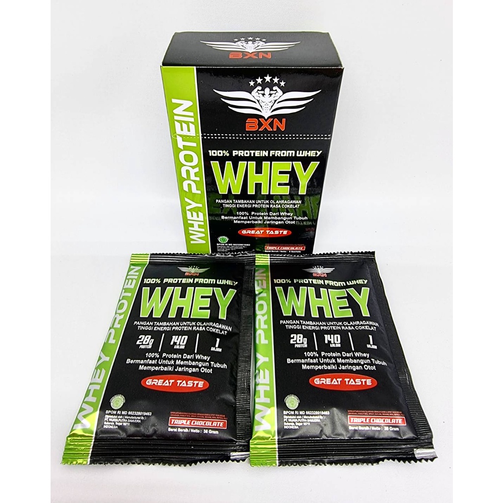 Jual Whey Protein BXN 1 sachet 35 grams SASET SACHETS ECER ECERAN ...