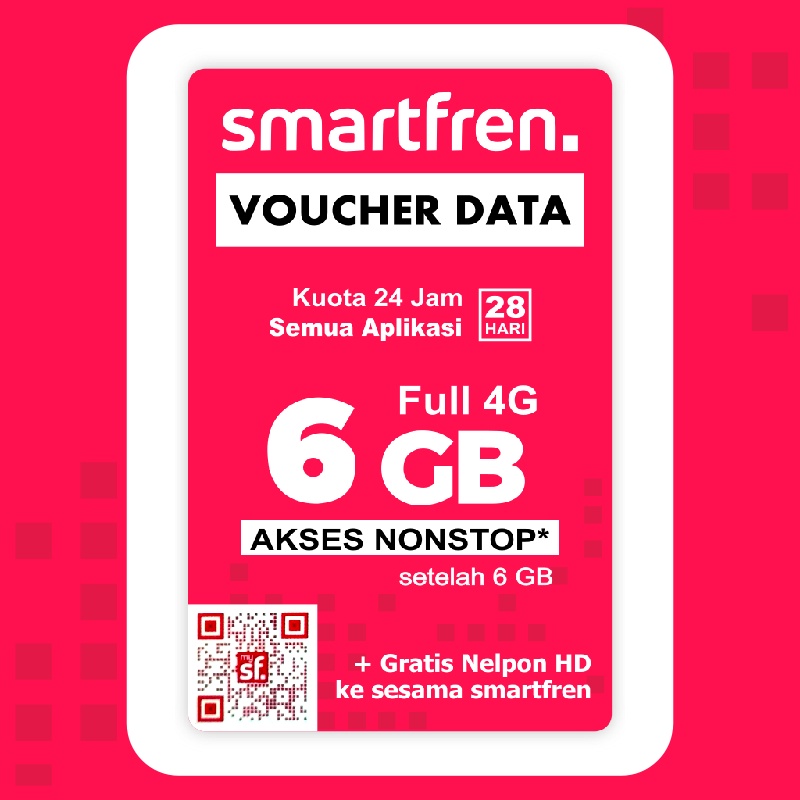 Jual Voucher SMARTFREN 6 GB (30 hari) - Kuota Internet Indonesia|Shopee ...
