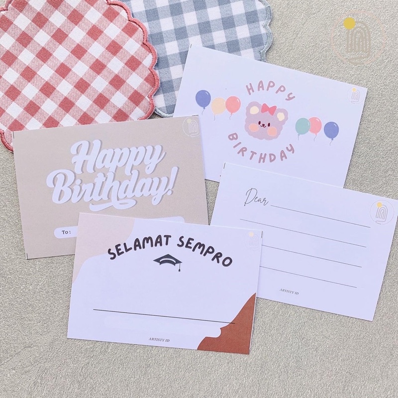 Jual [ARTISTY ID] 10x7 KARTU UCAPAN GREETING CARDS KADO ULANG TAHUN ...