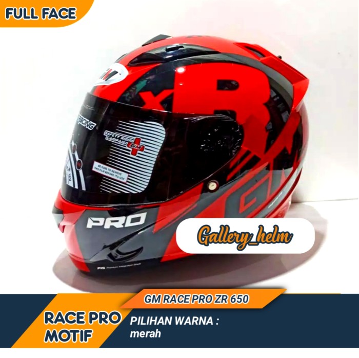 Jual HELM GM RACE PRO ZR 650 | Helm Full Face | HELM GM | Shopee Indonesia