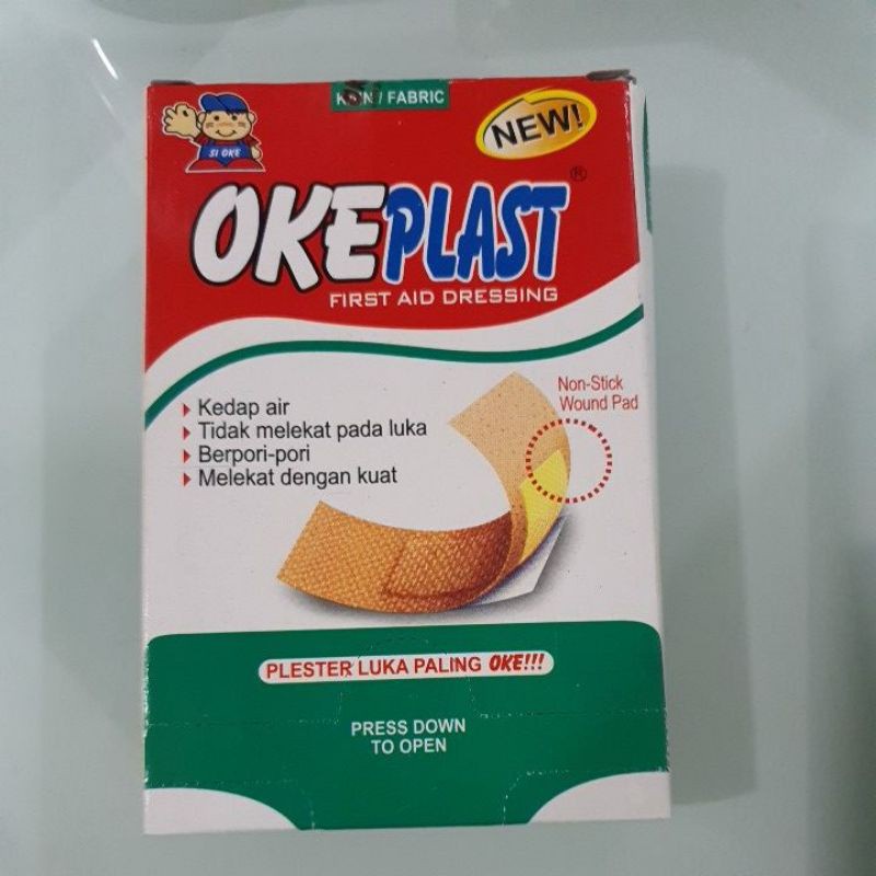 Jual OKE Plast Plester Luka Plaster Luka 100 Lembaran 1 box | Shopee ...