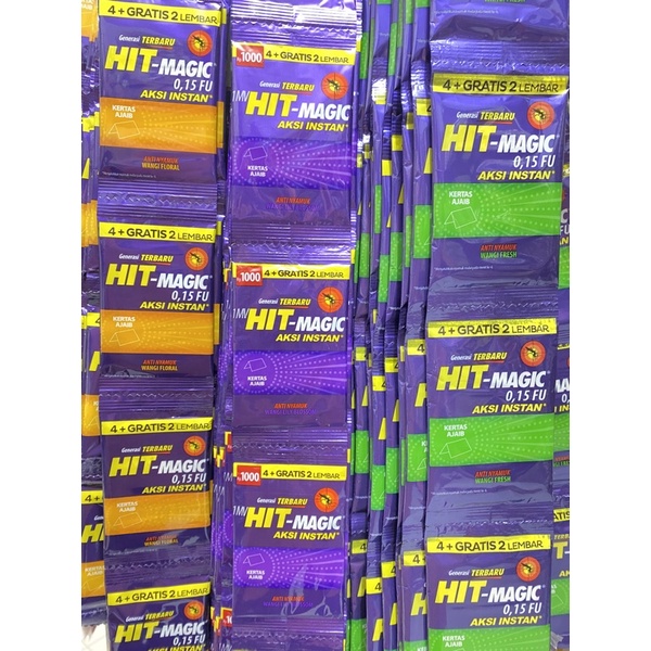 Jual Hit magic renceng kertas ajaib anti nyamuk isi 12 sachet | Shopee ...