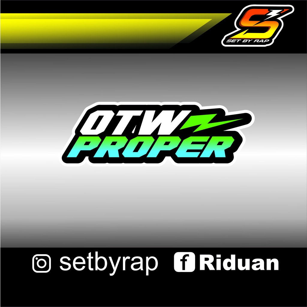 Jual stiker otw proper motor Indonesia|Shopee Indonesia
