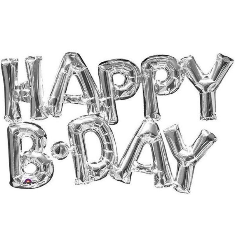 Jual BALON KATA HAPPY SAMBUNG / BALON FOIL HURUF HAPPY BDAY SAMBUNG ...