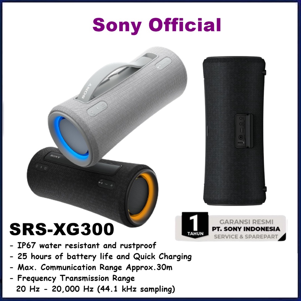 Jual Sony SRS-XG300 XG 300 X-Series Wireless Portable Bluetooth Speaker ...