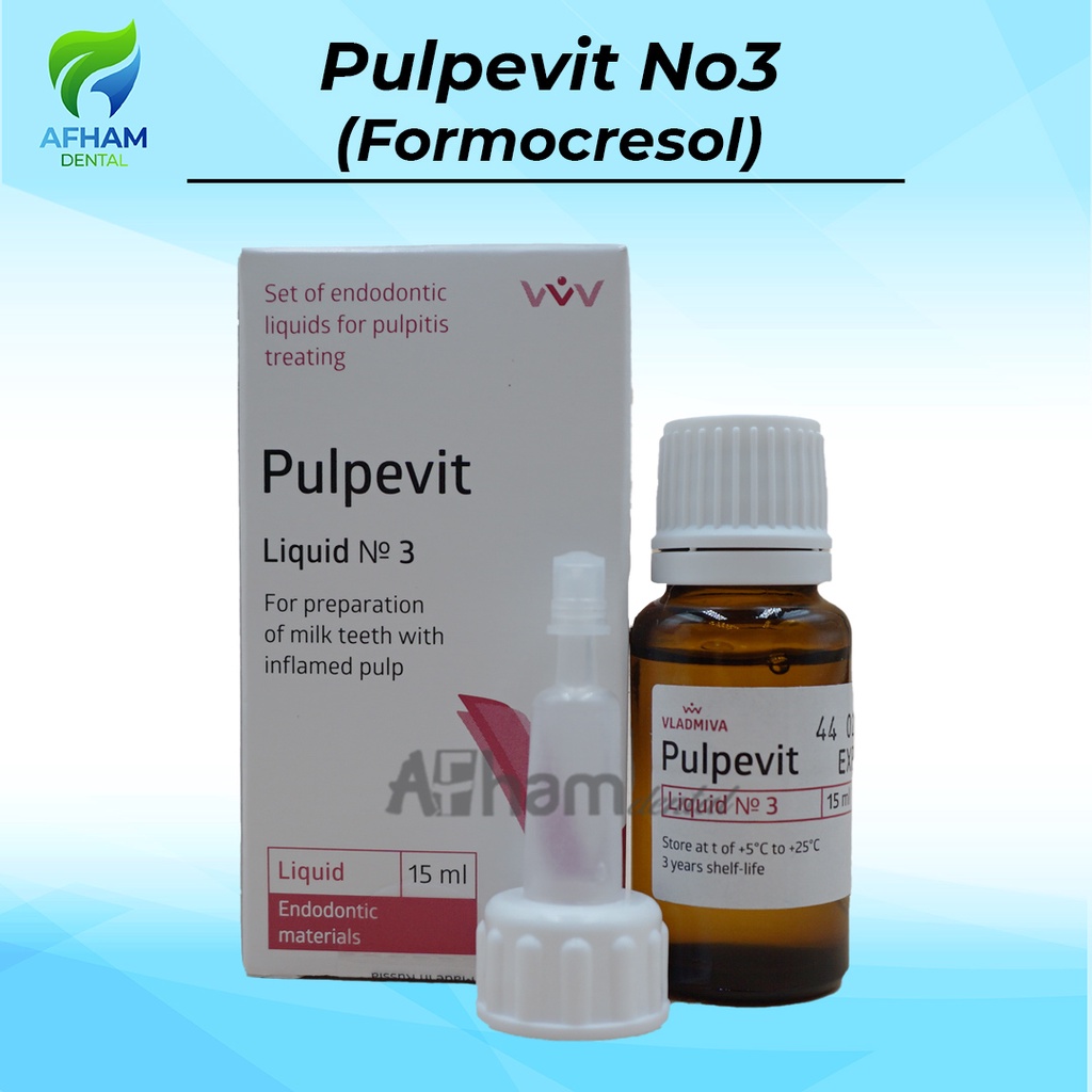 Jual DENTAL PULPEVIT NO.3 / SERUPA FORMOCRESOL / FORMOKRESOL / F-SOL ...