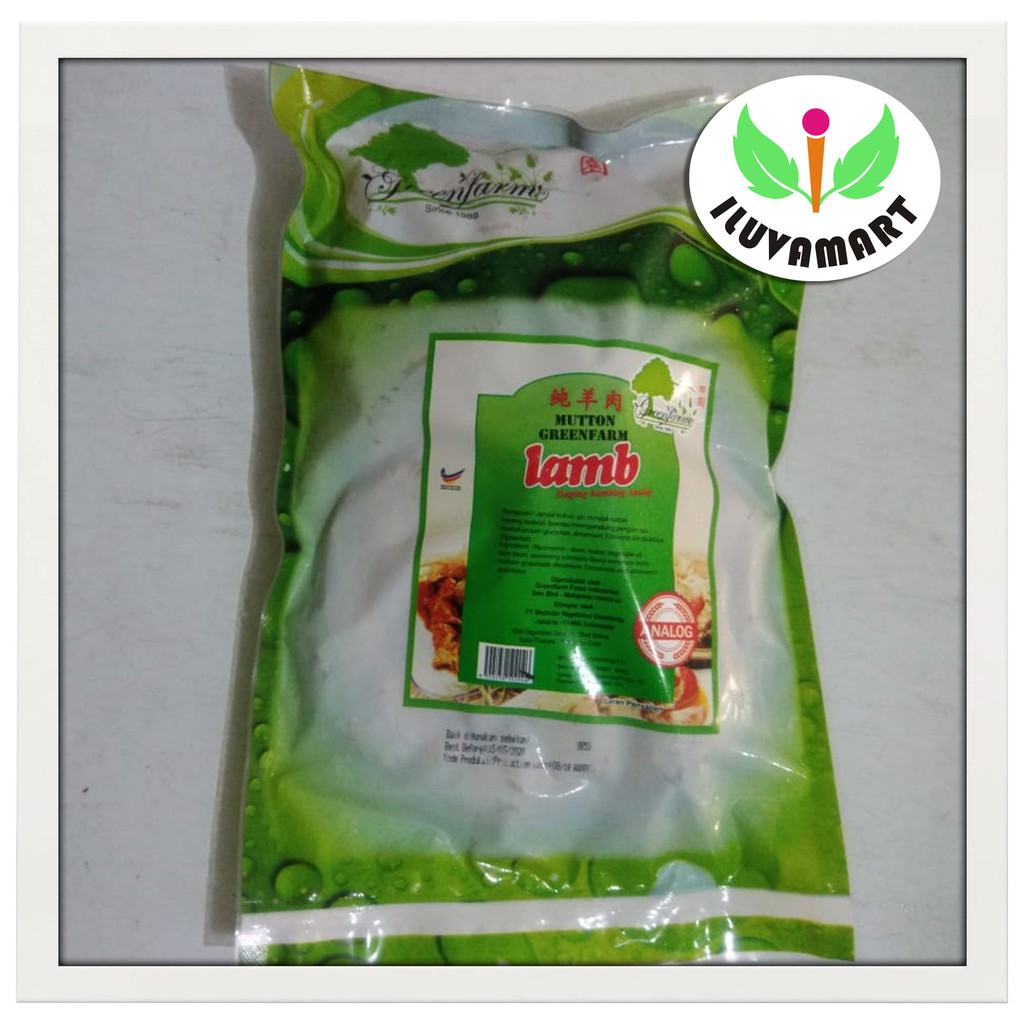 Greenfarm Mutton Lamb / Daging Kambing / Domba Analog Vegetarian 800gr ...