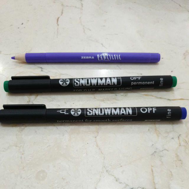 Snowman Permanent Marker / Spidol OHP F (Fine) | Shopee Indonesia