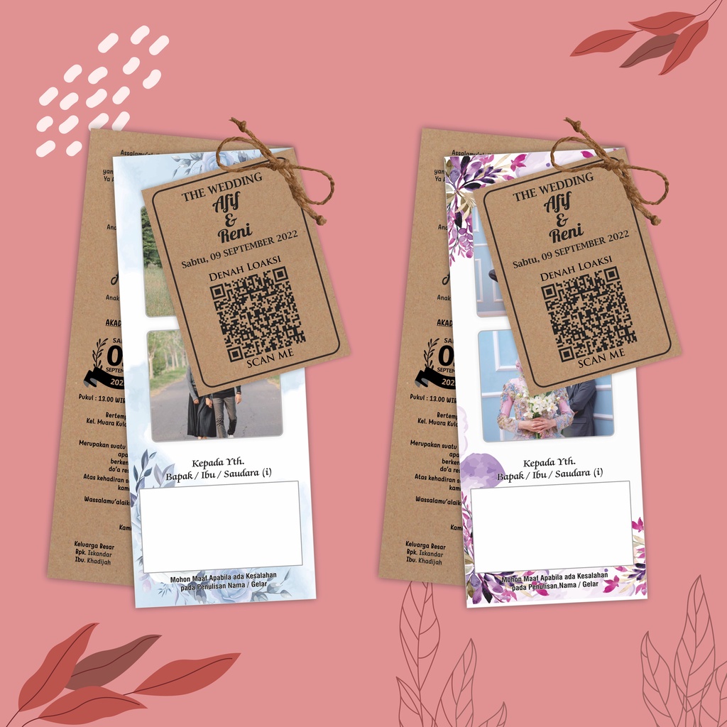 Jual UNDANGAN PERNIKAHAN HANGTAG/ VINTAGE/ UNDAGAN PERNIKAHAN KEREN ...