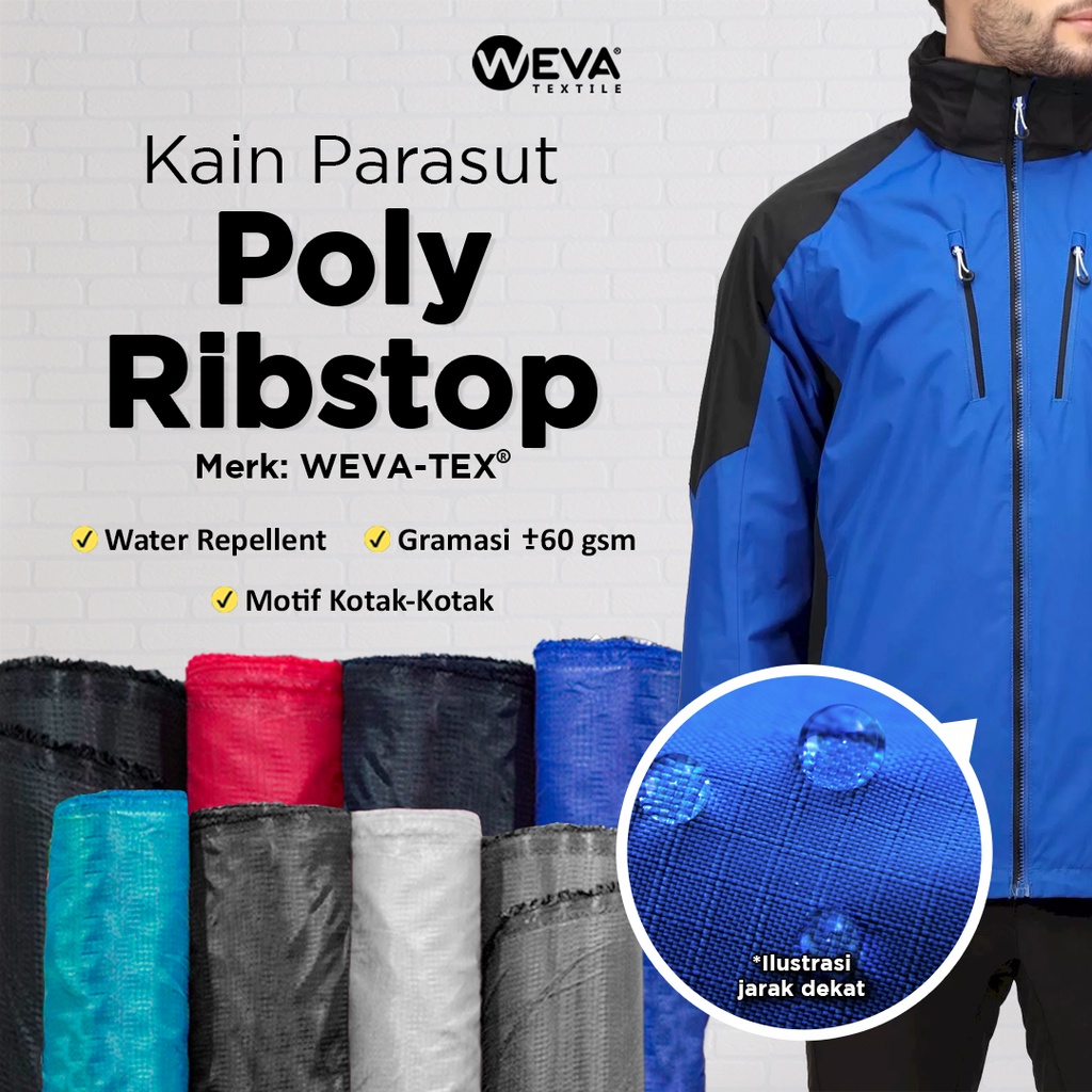 Jual Bahan Kain Poly Ribstop - Kain Jaket Parasut Wevatex | Shopee ...