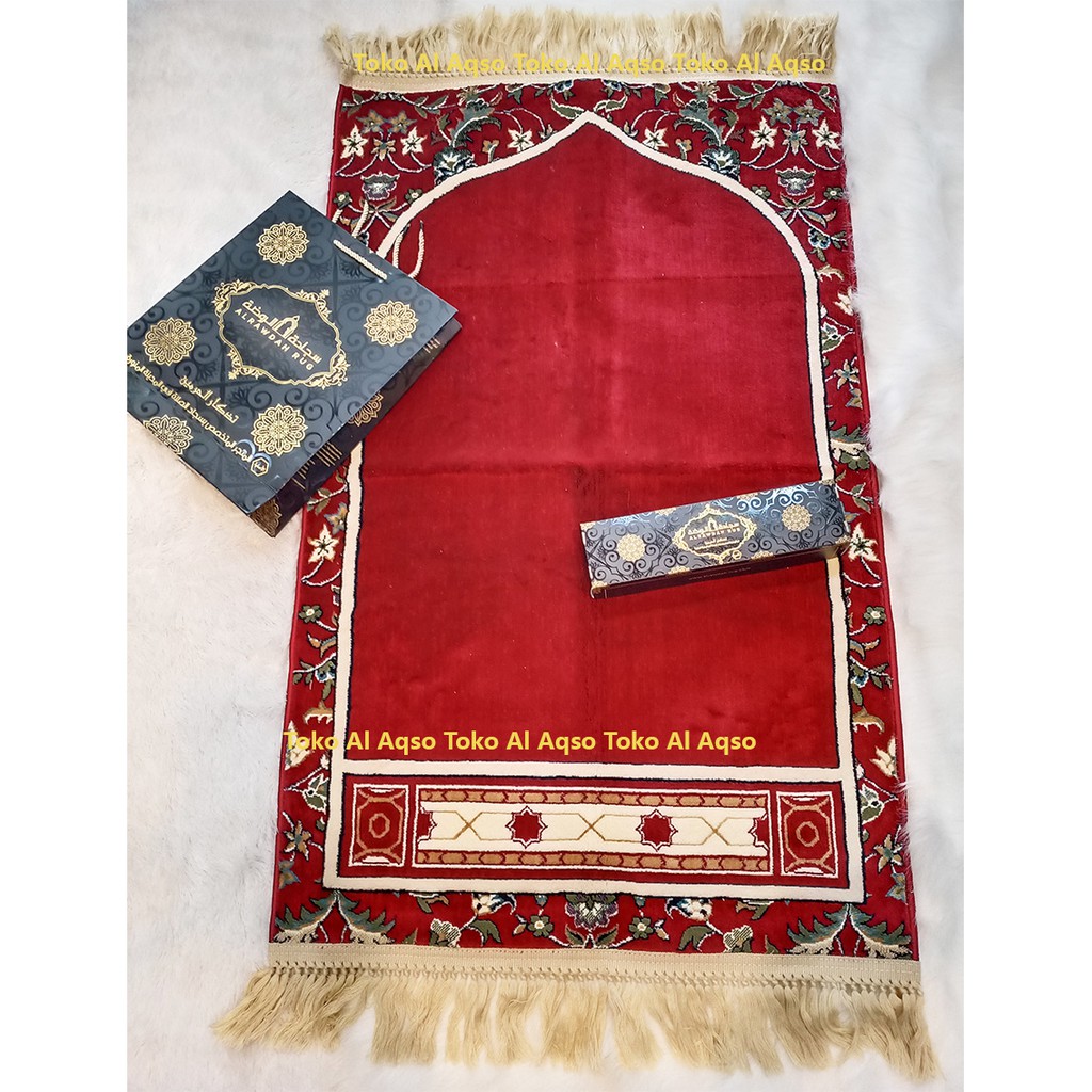 Jual Sajadah Al Rawdah Imam Makkah Merah - Original | Shopee Indonesia