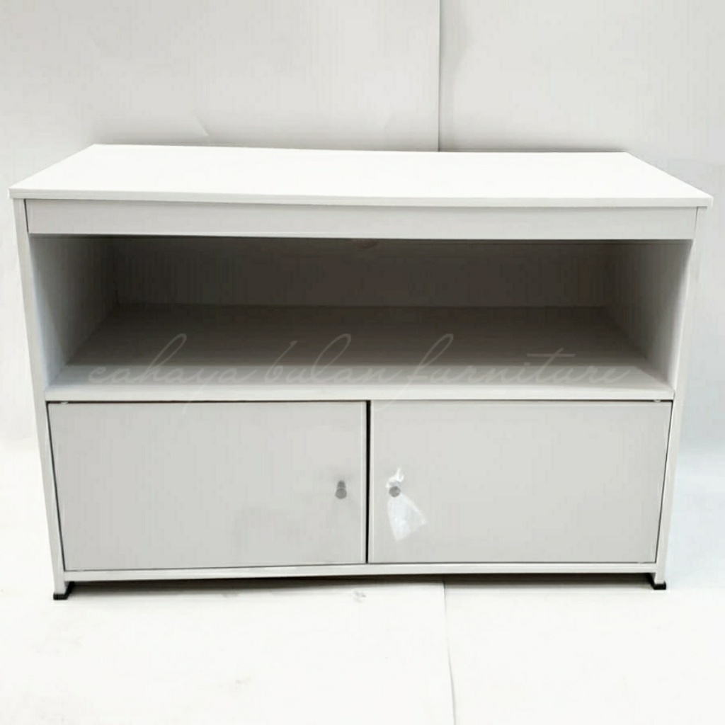 Jual RAK / MEJA TV SIMPLE MODERN MINIMALIS FULL WHITE | Shopee Indonesia
