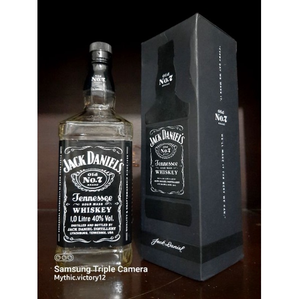 Jual Botol bekas miras Jack Daniel 1 Liter + Box | Shopee Indonesia