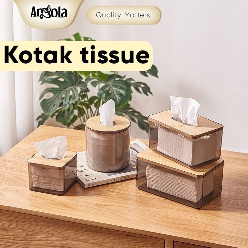 Jual Angola Kotak Tissue Bulat Dan Kotak Tissue Box Wadah Tisu Tempat ...