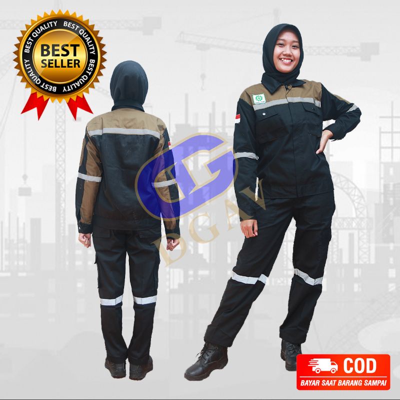 Jual wearpack safety setelan seragam kerja lapangan lengan panjang ...