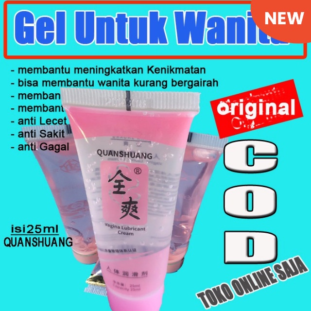 Jual Jual Gel Asli Untuk Wanita Menopause /Quanshuang Pelumas Saat ...