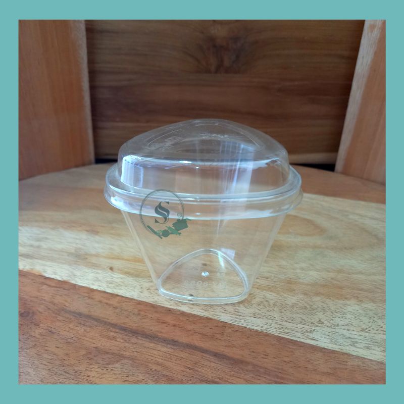 Jual Gelas Puding Segitiga Tutup | Cup Puding Triangle | Shopee Indonesia