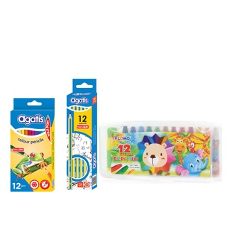 Jual PAKET ALAT TULIS MEWARNAI MENGGAMBAR FLOMO X AGATIS - CRAYON ...