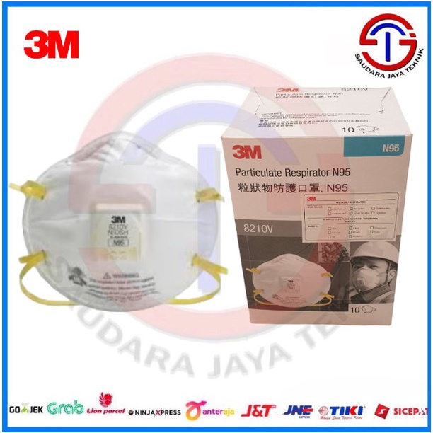 Jual 3M Masker N95 Particulate Respirator 8210V (1box/10pcs) | Shopee Indonesia