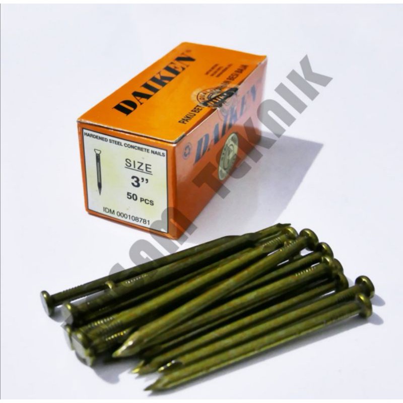 Jual Paku Beton Daiken Daiwa 3" 7 cm Kuningan Paku Dinding Besi Baja ...