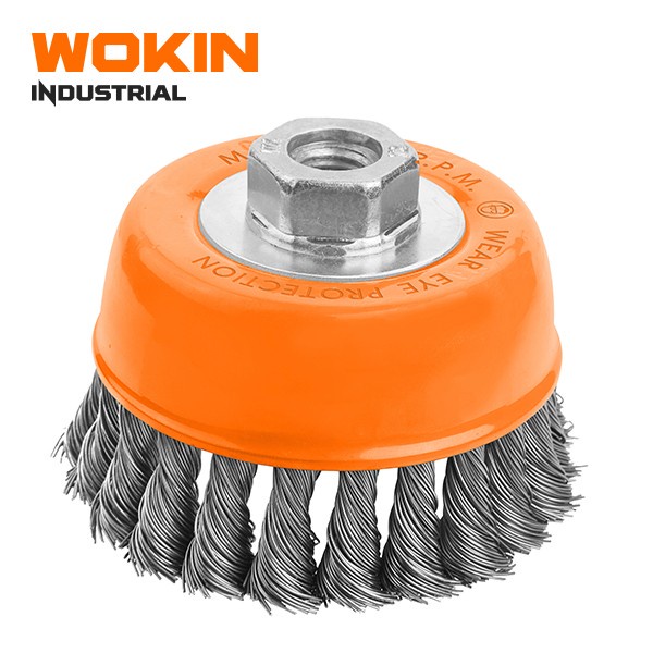 Jual WOKIN SIKAT MANGKOK KEPANG CUP TWIST WIRE BRUSH WITH NUT 75MM | Shopee Indonesia