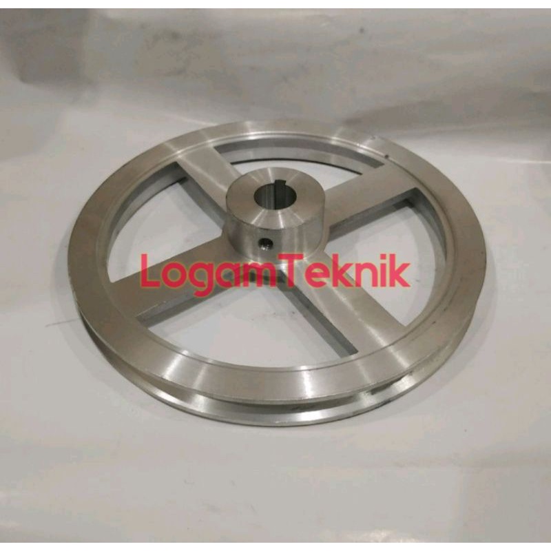 Jual Puli pulley pully A1 - 8 inch lubang shaft BISA PILIH ukuran 10 ...