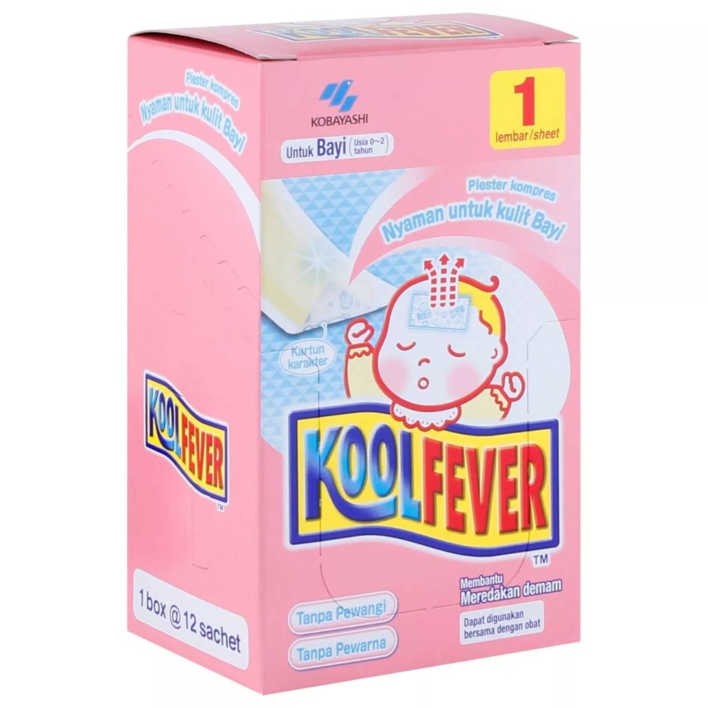 Jual KOOLFEVER BAYI 1 PAK ISI 12 PCS PLASTER KOMPRES OBAT PEREDA DEMAM ...